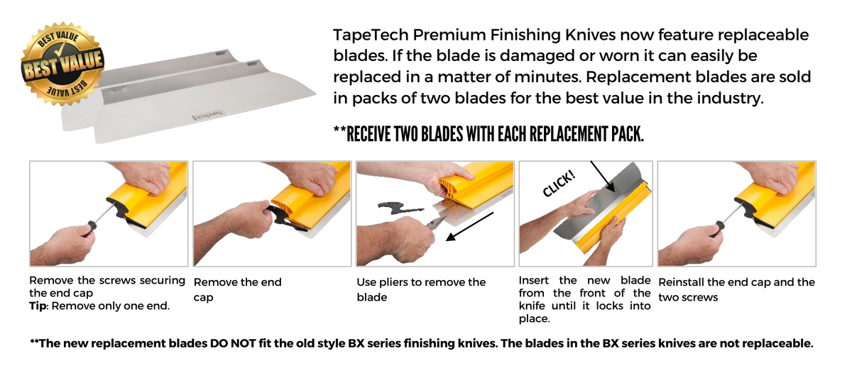 TapeTech 7in Premium Finishing Knife *NEW – MannersBuildingProducts