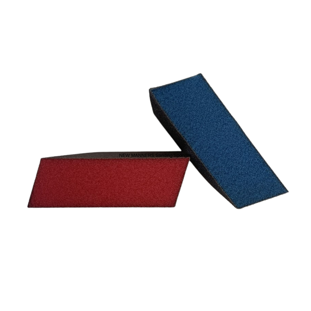 Manners Dual Angle Sanding Sponge Med/Fine (BLUE) – MannersBuildingProducts